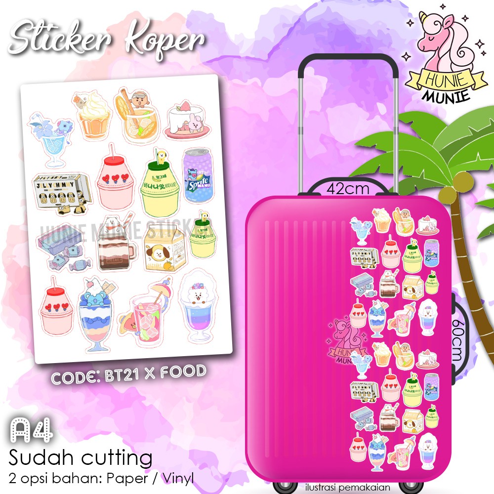 Jual Sticker Koper - BT21 BT 21 Cute Foodie Stiker | Shopee Indonesia
