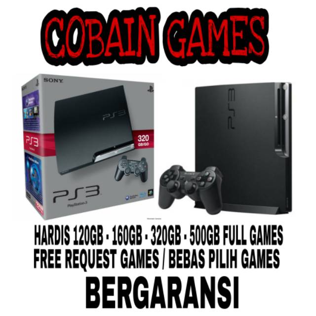 Jual Ps3 Ps 3 Sony Playstation 3 Slim Hardis 500GB-120GB Full Games ...