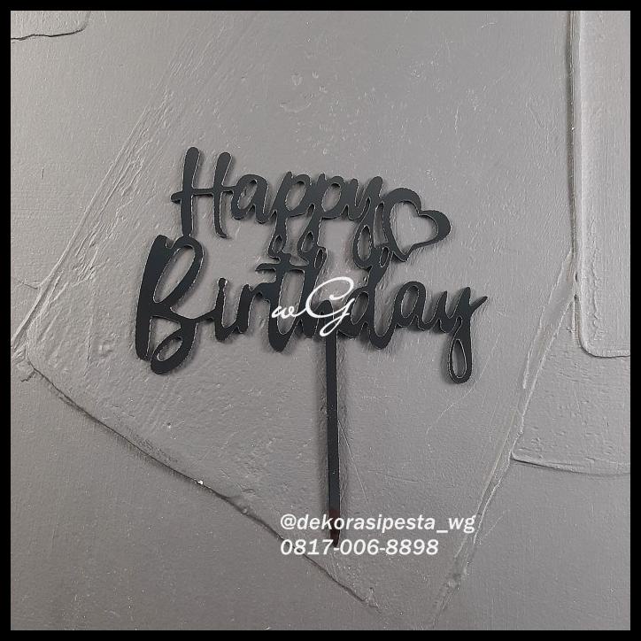 Jual Topper Cake / Hiasan Kue - Happy Birthday - Motiftulisan- Warna ...