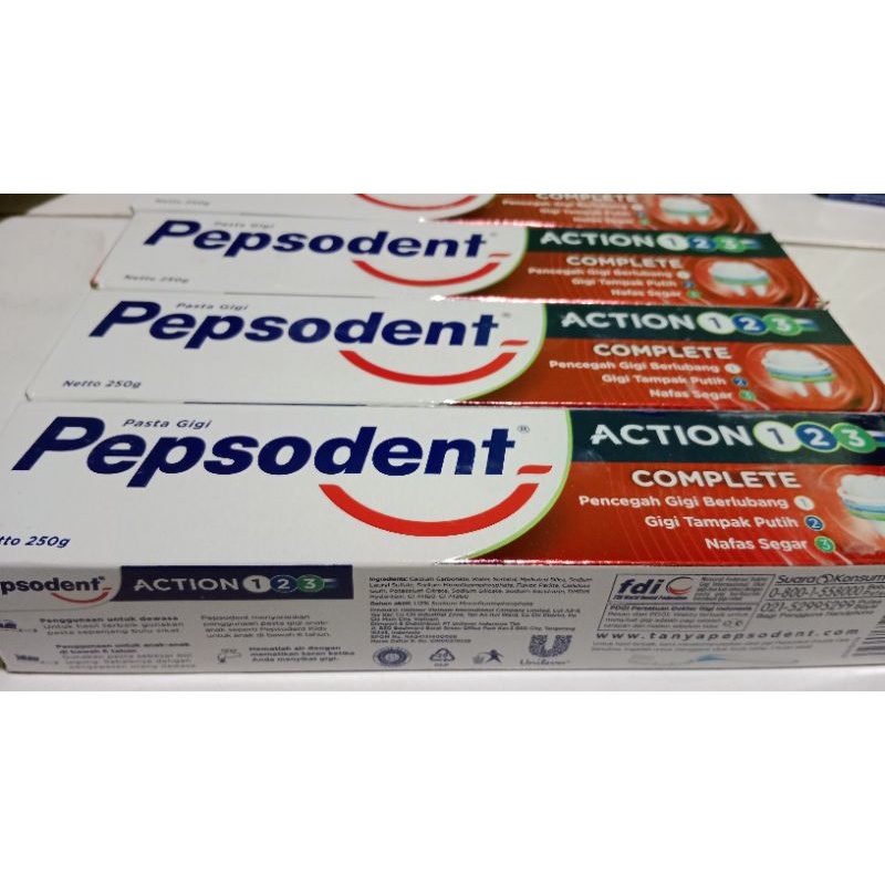 Jual pasta gigi pepsodent ACTION 123 complete 250g | Shopee Indonesia