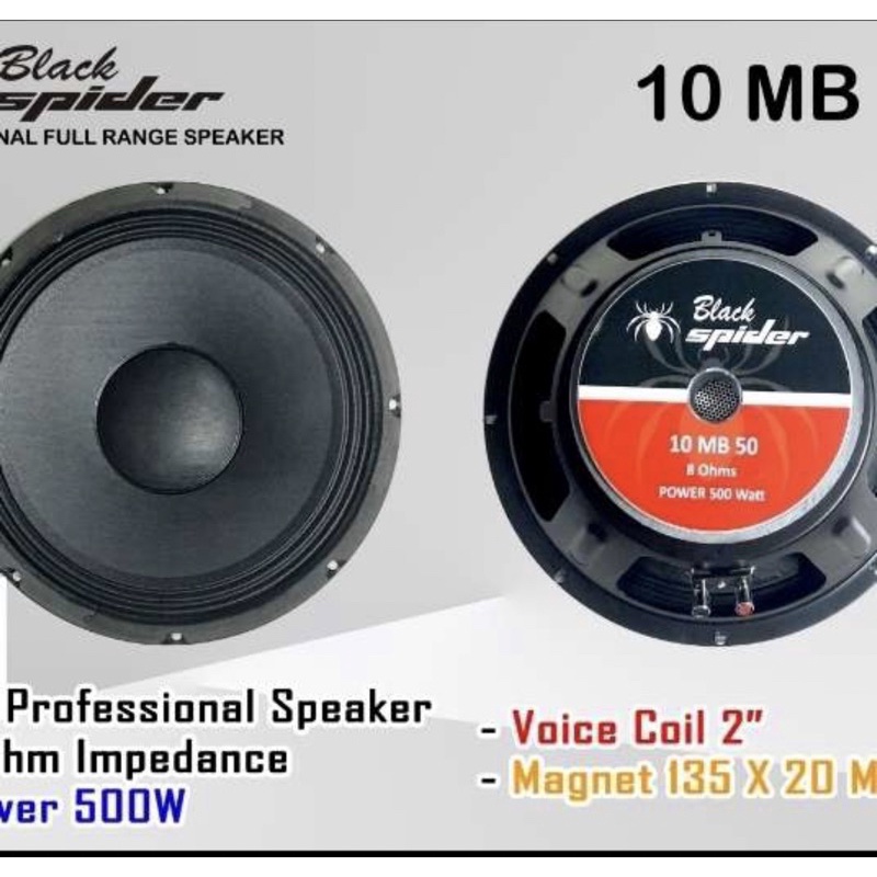 Jual Speaker Blackspider 10" 10MB 50 | Shopee Indonesia