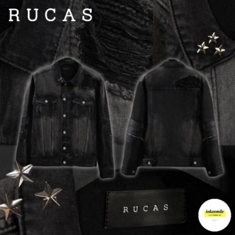 Jual [READY STOCK & 100% ORIGINAL] Rucas Denim Jacket Jade Black Biker ...