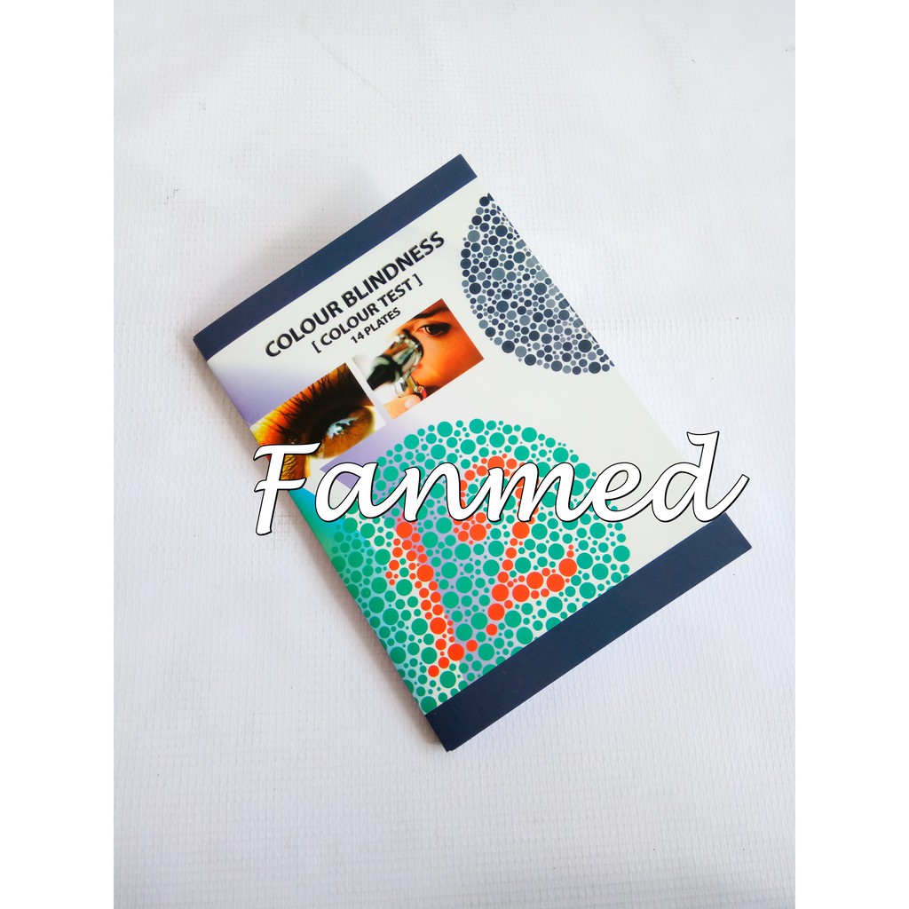 Jual Buku Cek Color Blind test Tes buta warna ishihara Isihara 14 plate ...