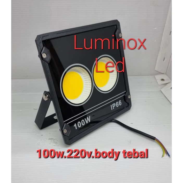 Jual lampu tembak led cob 100watt 100w sorot led 100 watt 2mata flood ...