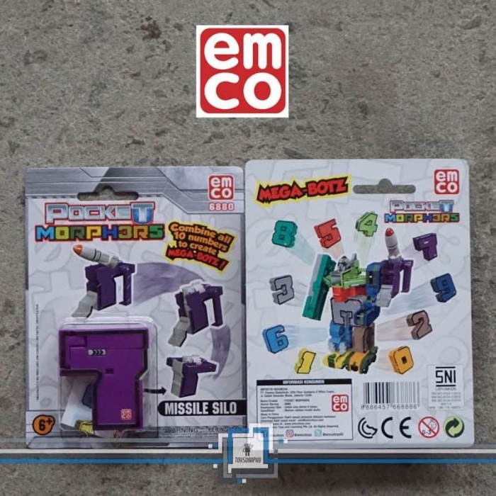 Jual EMCO POCKET MORPHERS - NUMBER 7 ROBOT TRANSFORMERS ANGKA COMBINER ...