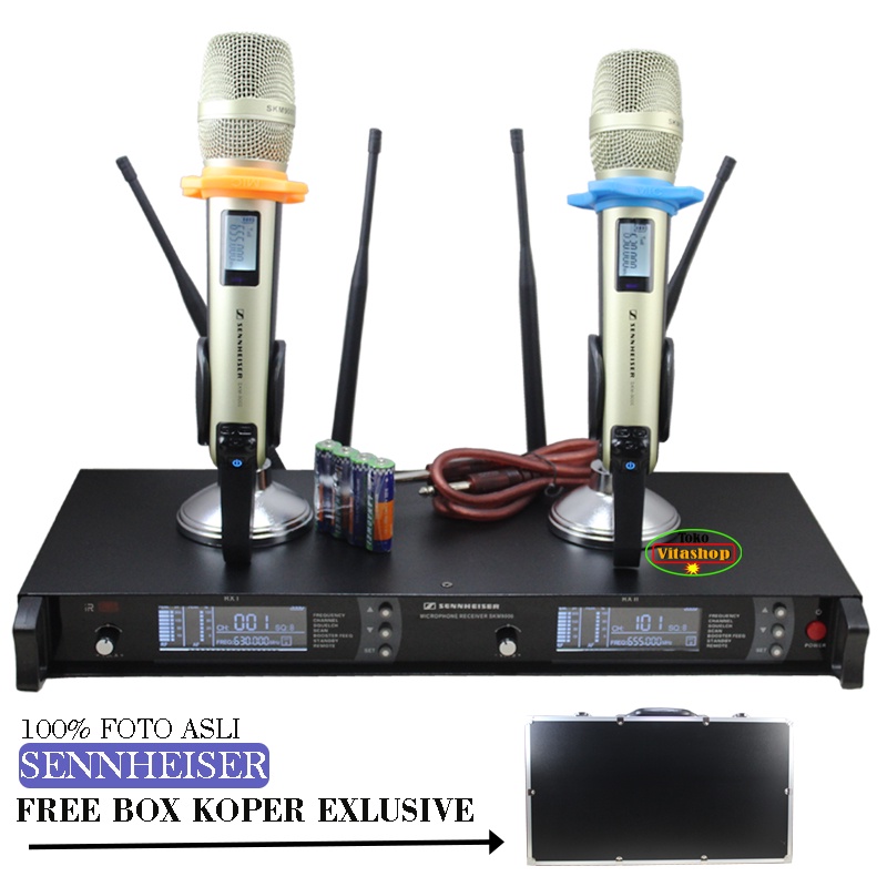 Jual MIC WIRELESS SENNHEISER SKM-9000 MICROPHONE 2 HANDLE MIK MULTI ...