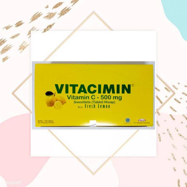 Jual Vitacimin C tablet permen hisap (1 box isi 100 tablet) 50 strip ...