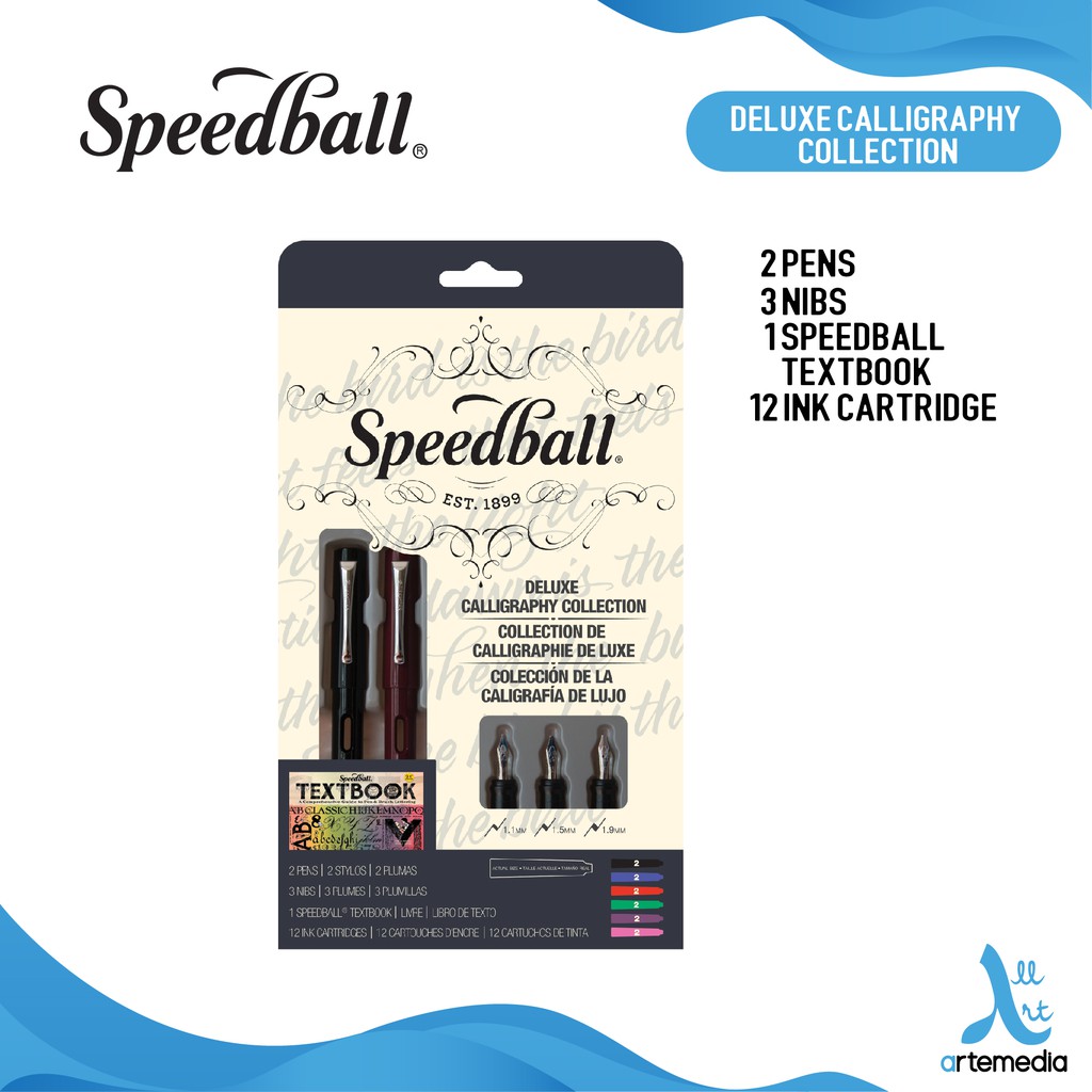 Jual Speedball Deluxe Calligraphy Fountain Pen Set | Shopee Indonesia