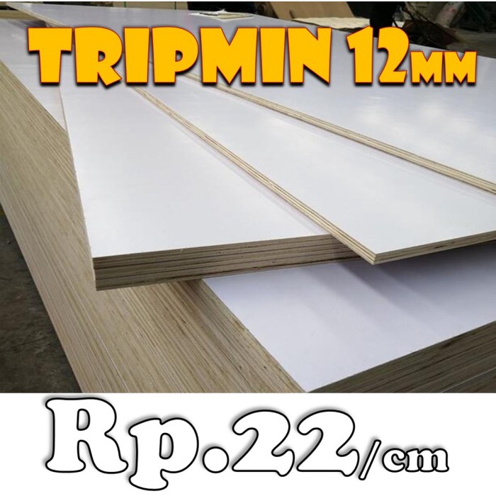 Jual Triplek Melamin 12mm Custom Harga Rp.22/cm Triplek Putih Doff ...