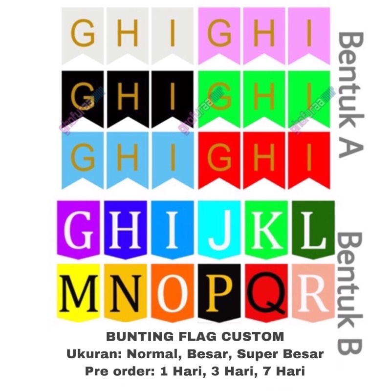 Jual Banner custom polos - bunting flag custom - banner huruf cetak ...