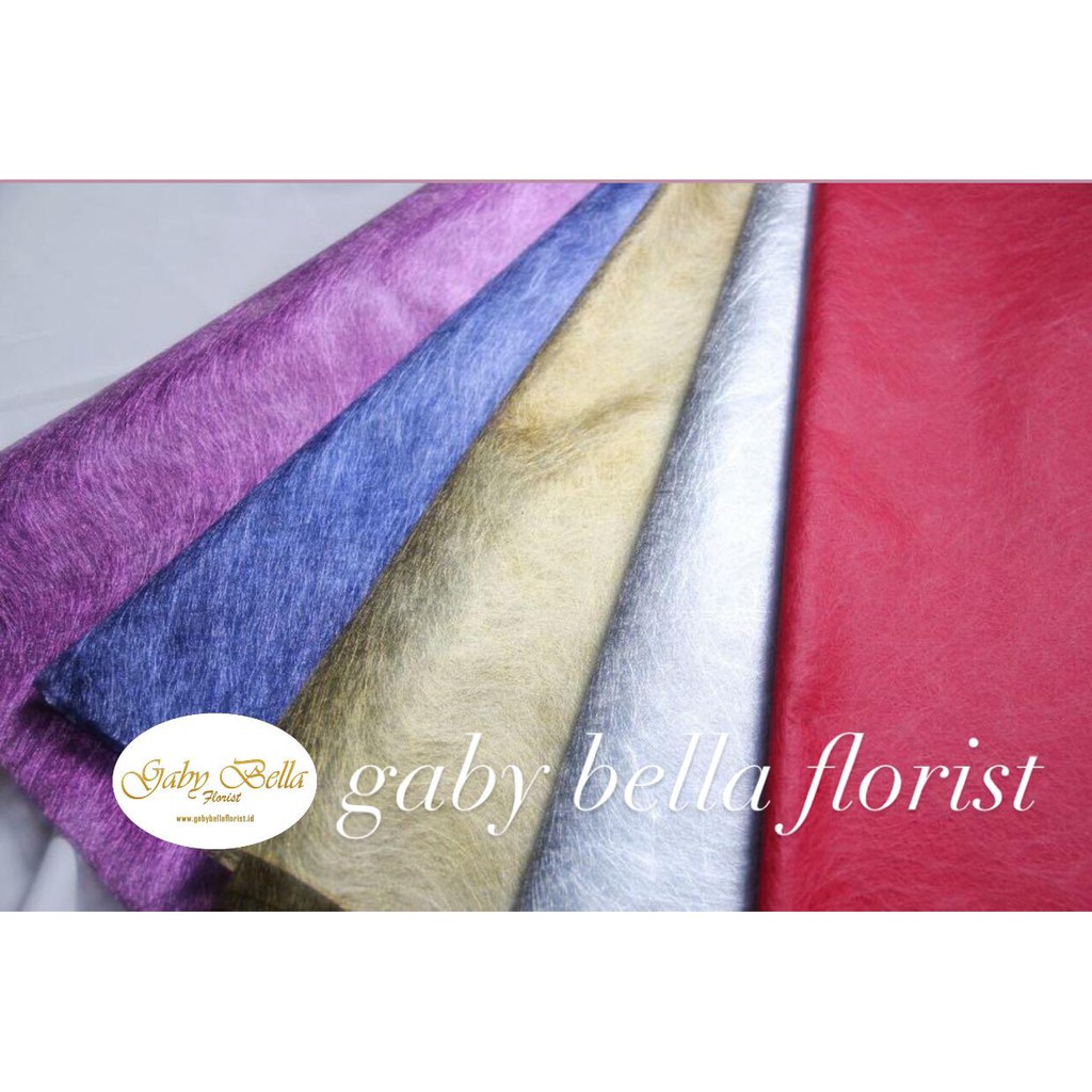 Jual Wrapping bunga tisu serat wrapping gold silver tisu pembungkus ...