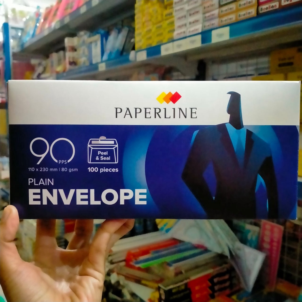 Jual AMPLOP PUTIH BESAR 90 Paperline 11x23cm isi 100 LEMBAR KABINET ...