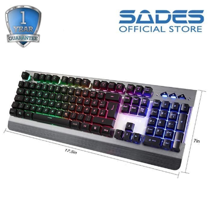 Jual Sades Whisper Fullsize Gaming Keyboard - Waterproof original ...