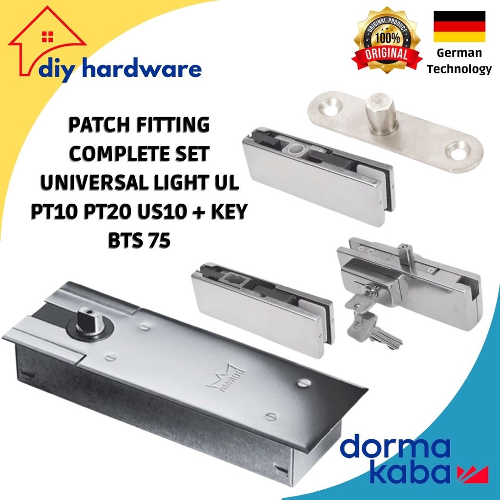 Jual Dorma Floor Hinge BTS75 UL PT10, 20, 24, US10 + Cylinder Dormakaba ...
