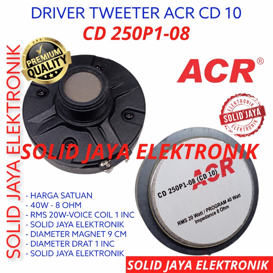 Jual DRIVER TWEETER ACR CD10 CD10 CD 250P1-08 CD 10 CD-10 TWETER TWITER ...