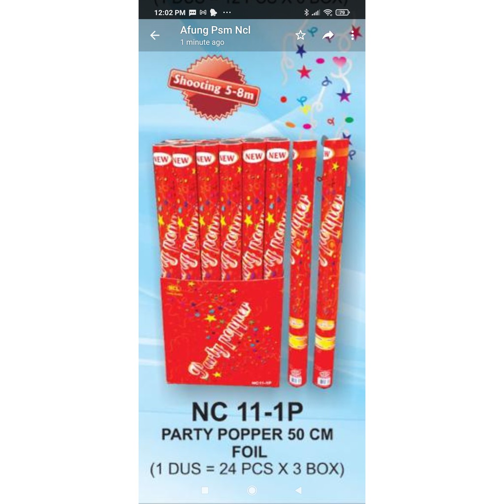 Jual party pooper ncl confetti 50 cm isi warna ragam bentuk bukan isi sampah sebitan tipe nc 11 ...