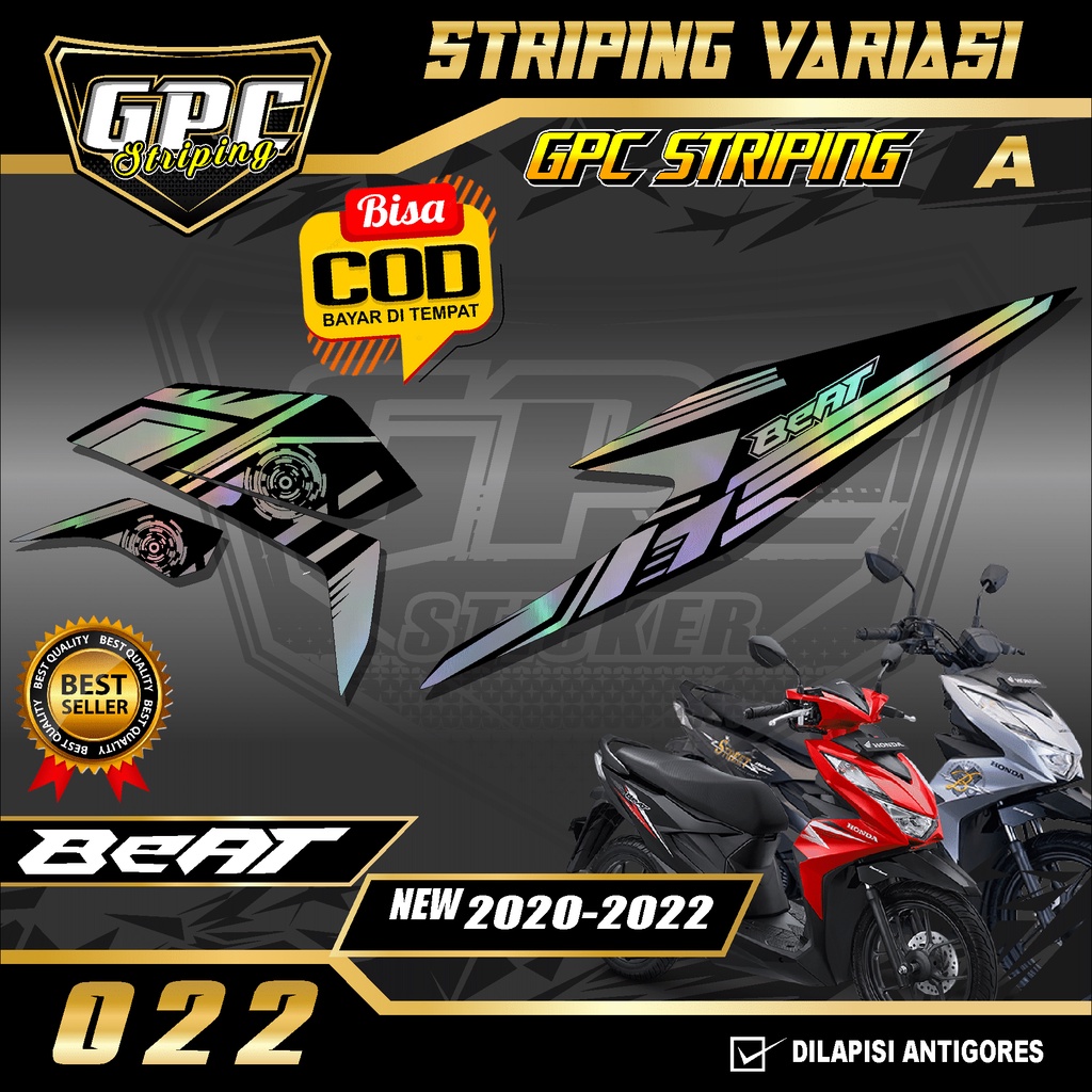 Jual STICKER STRIPING LIST VARIASI HOLOGRAM BEAT 2020 2021 FI NEW /CBS ...