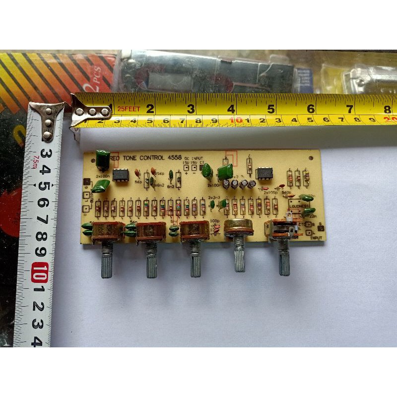 Jual kit stereo tone control 4558 fiber tanpa regulator power supply ...