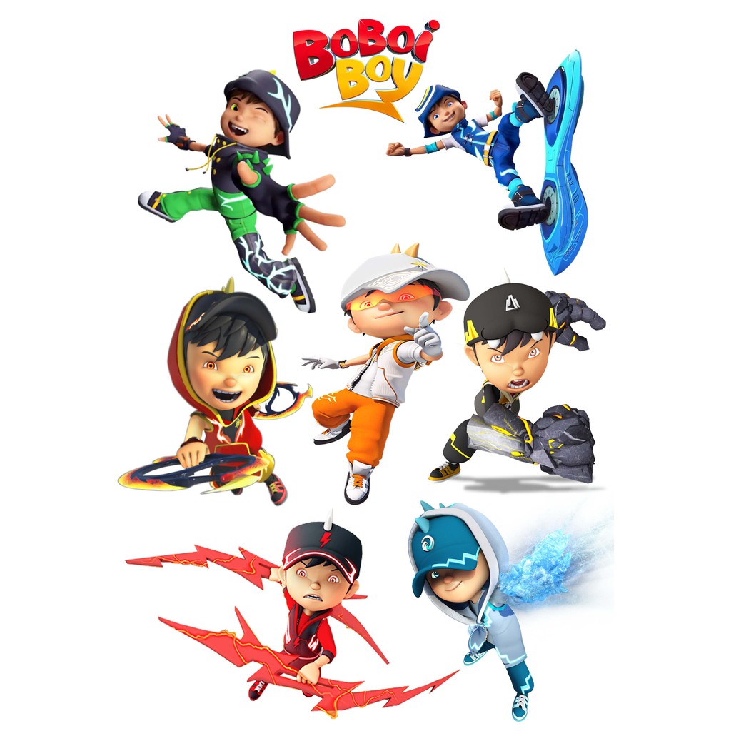 Jual Sticker Dinding BOBOIBOY Galaxy 2 Size 8 cm Vinyl White Waterproof ...