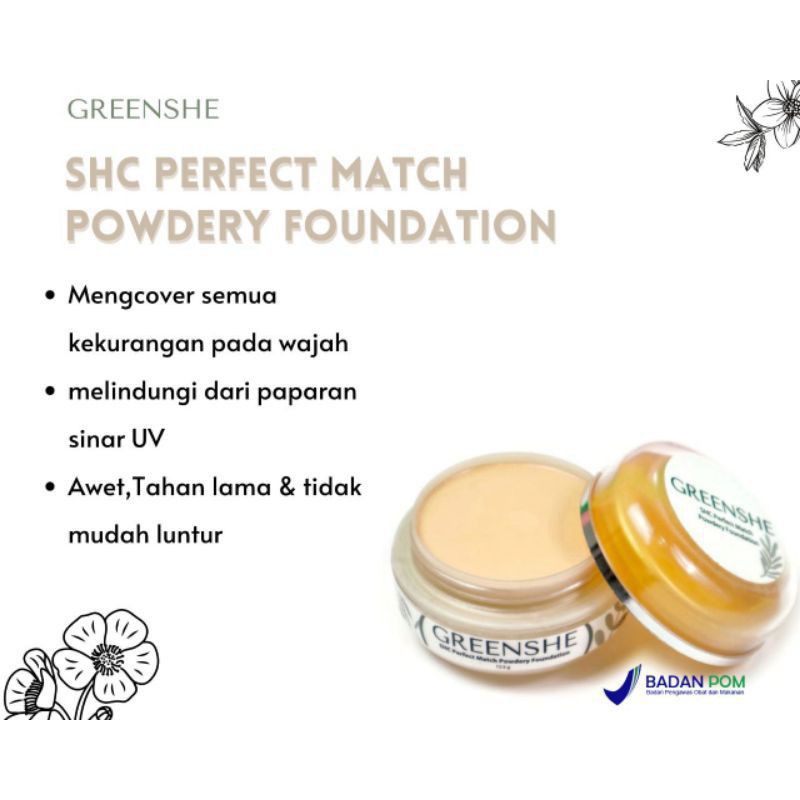 Jual BEDAK SHC PERFECT MATCH GREENSHE BPOM ORI 100% | Shopee Indonesia