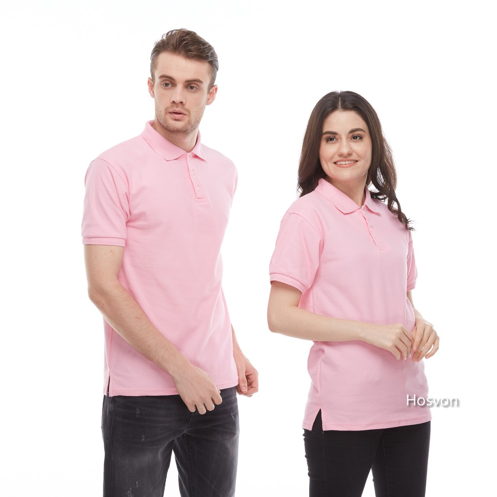 Jual PINK BABY Hosvon Kaos Kerah Wangki COTTON 100% Size S-XXL ( PRIA ...