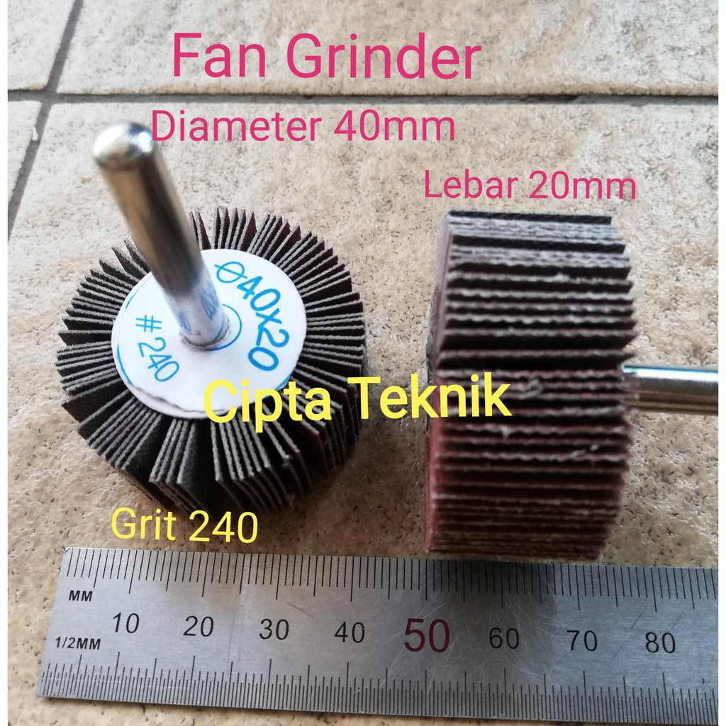 Jual Fan Grinder 40x20 grit 240 - Amplas Kipas Diameter 40mm Panjang ...