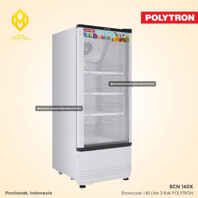 Jual Polytron Showcase Kulkas Pendingin 140 Liter 3 Rak - SCN 140X ...