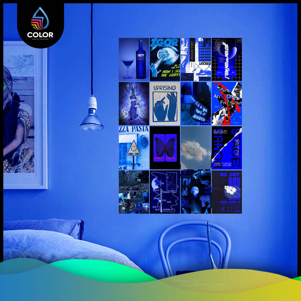 Jual Poster Dinding Kamar / Poster Retro Room Decor Aesthetic Blue ...