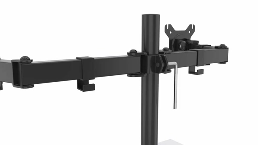 Jual Dual Arm Monitor 13-27 Inch Bracket Double Table Mount Rotation ...