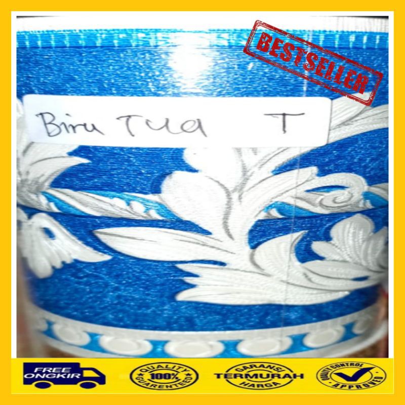 Jual [COD] TERMURAH WALL BORDER STICKER BIRU TUA T / WALL BORDER / WALL ...