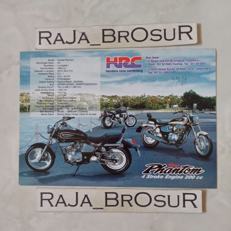 Jual Poster brosur katalog flyer jadul lawas Honda Phantom 4Tak 4T | Shopee Indonesia