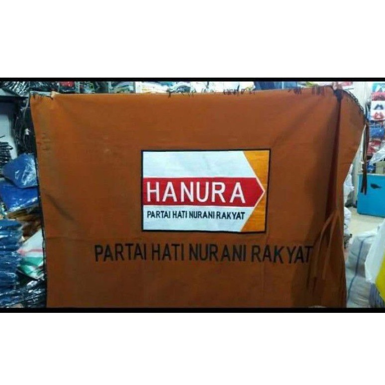 Jual bendera pataka partai Hanura bendera custom bordir | Shopee Indonesia