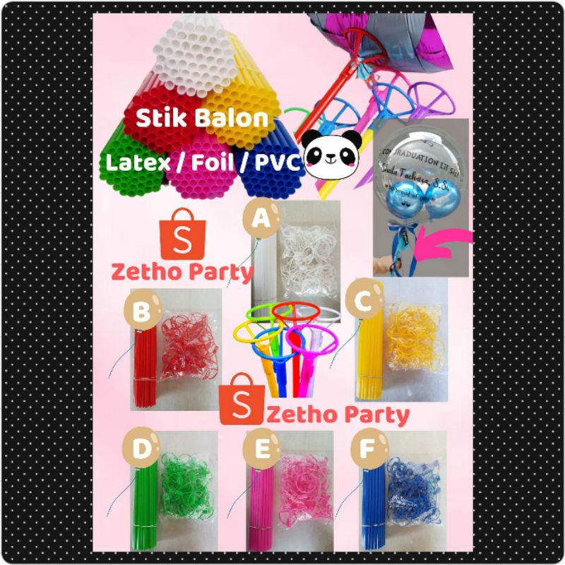 Jual Stik / Tangkai untuk Balon Foil dan Balon PVC (Isi 50 pcs ...