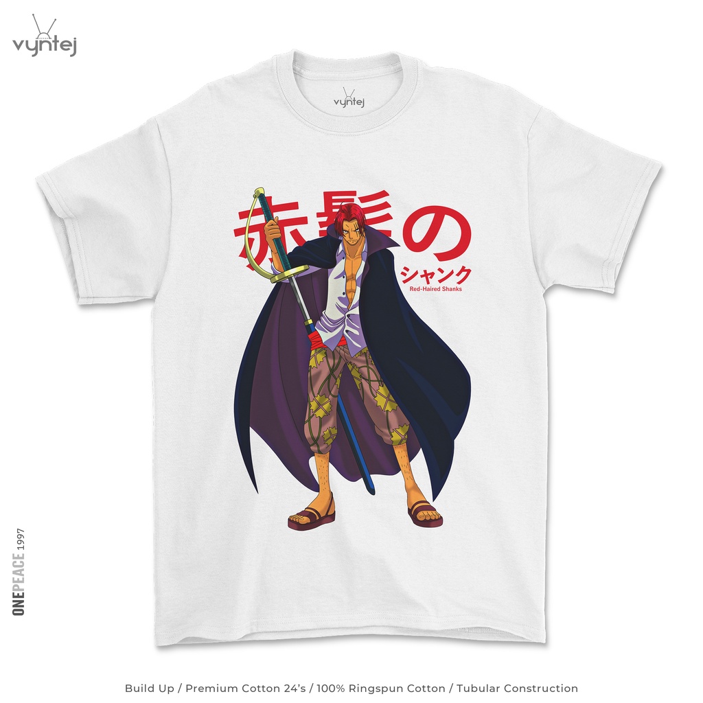 Jual Kaos ONE PIECE Red Haired Shanks - Anime T Shirt | 004 - Baju ...
