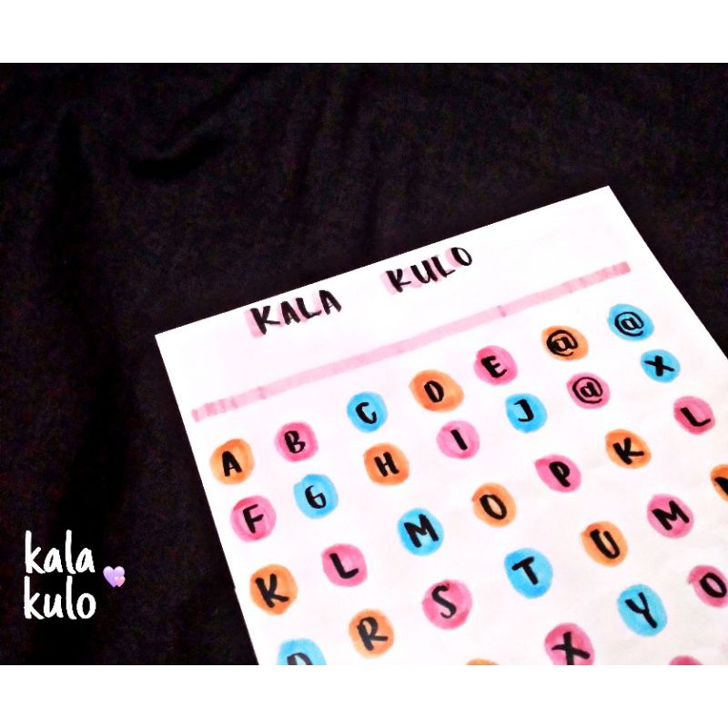 Jual Sticker Alphabet by kala kulo | Shopee Indonesia