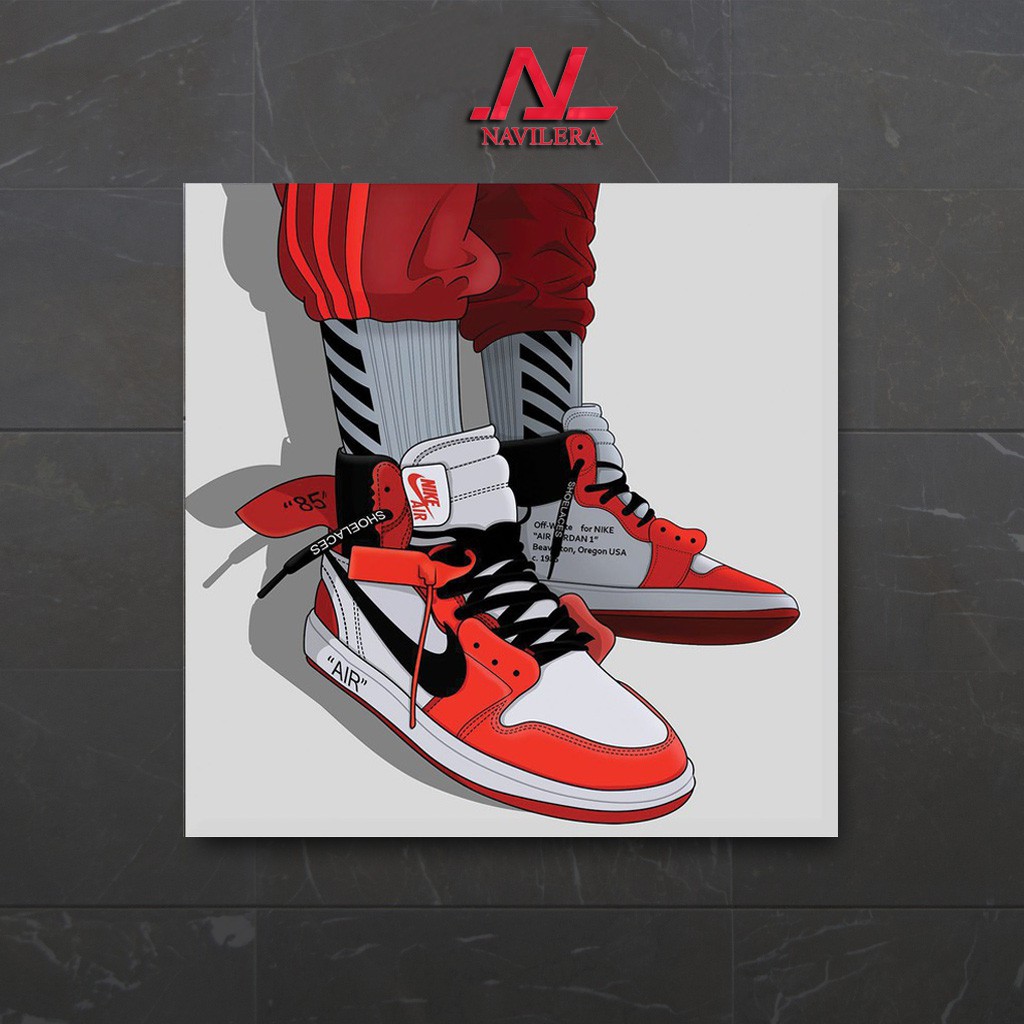Jual NAVILERA - Hiasan Dinding Kamar Poster Kayu Shoes Sepatu Nike ...