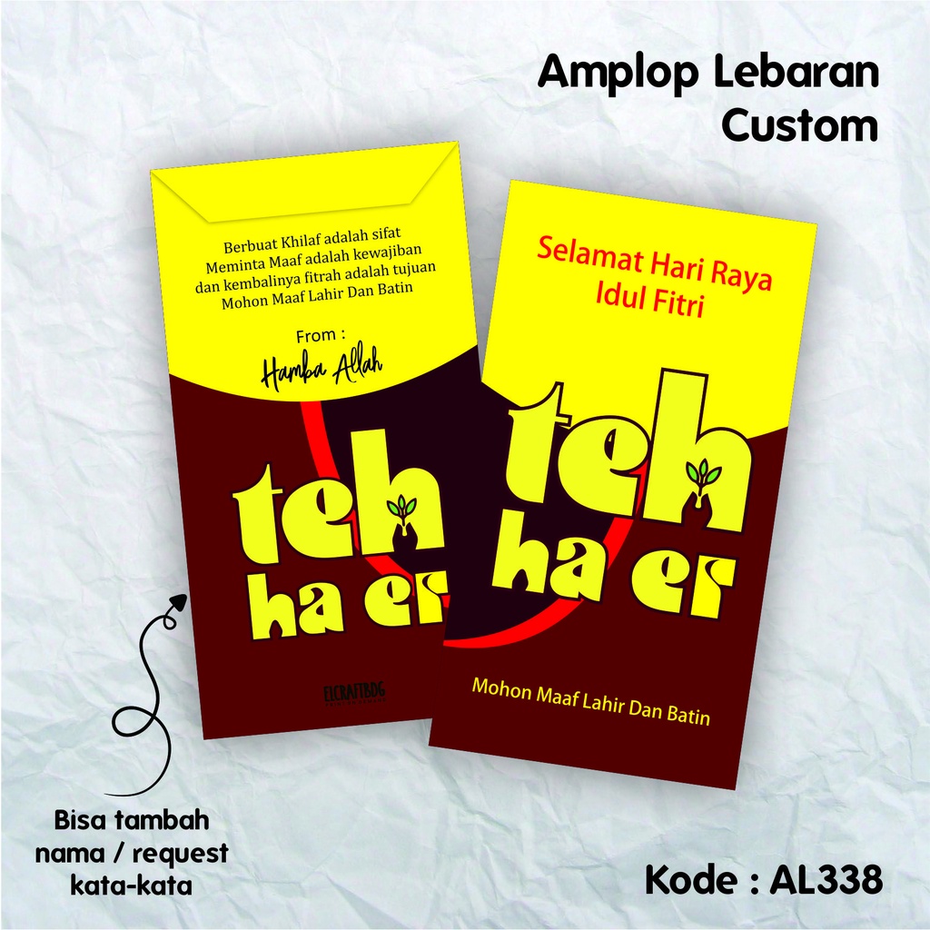 Jual AMPLOP LEBARAN UNIK CUSTOM NAMA - AMPLOP IDUL FITRI | Shopee Indonesia