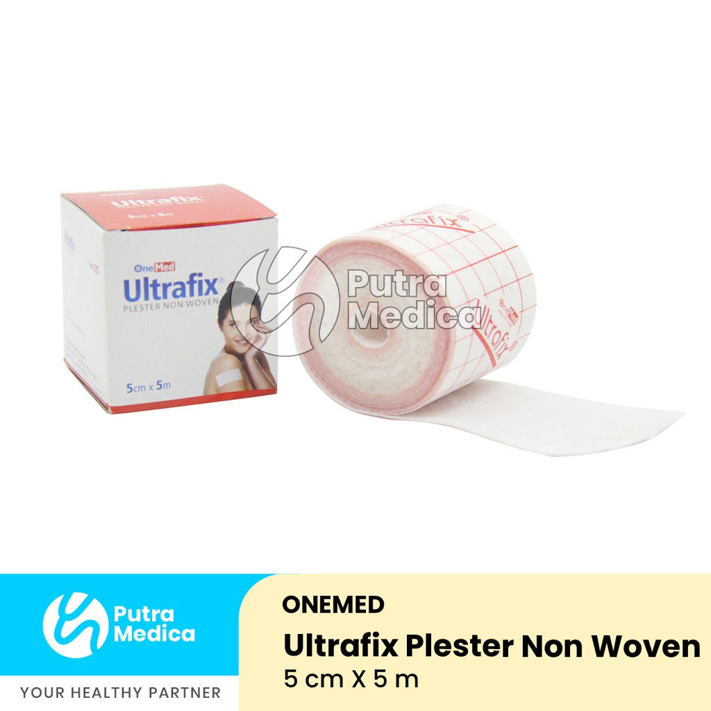 Jual Onemed Ultrafix Plester Non Woven 5cm x 5m / Plaster Roll Putih ...
