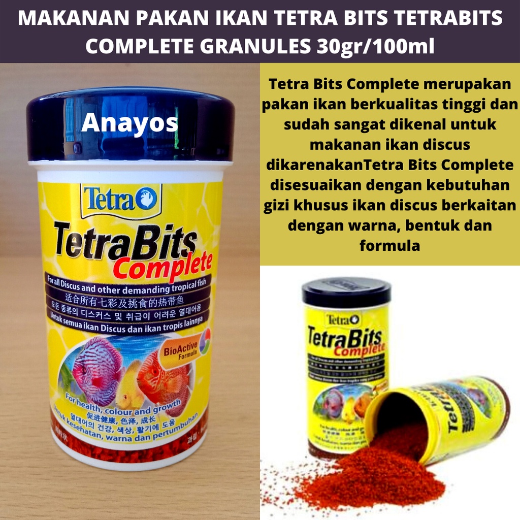 Jual Makanan Pakan Ikan TETRA BITS TETRABITS Complete Granules 30gr ...