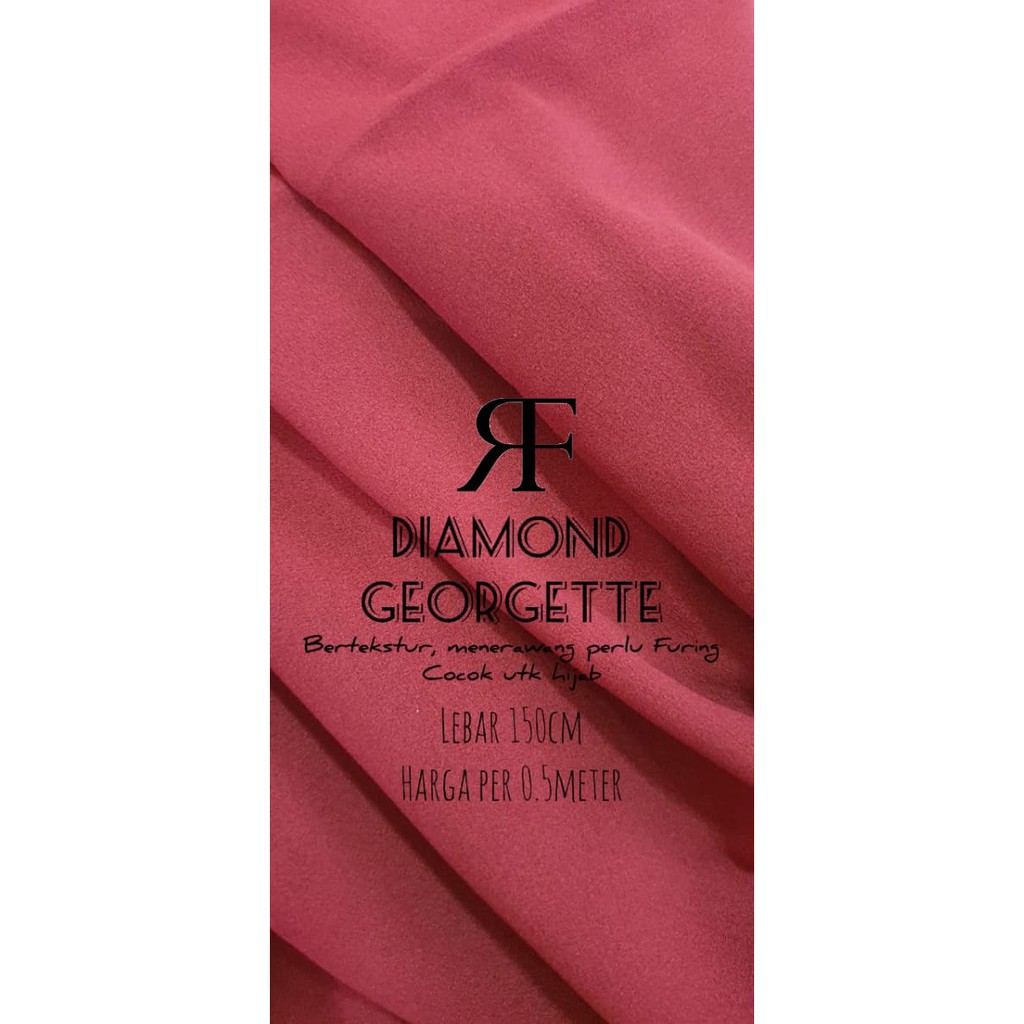 Jual DIAMOND GEORGETTE - KAIN CHIFFON / SIFON DIAMOND POLOS, WARNA ...