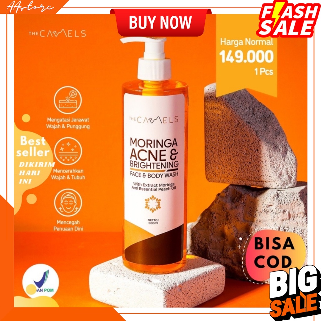 Jual Sabun The Camels Moringa Acne & Brightening Face & Body Wash Wajah ...