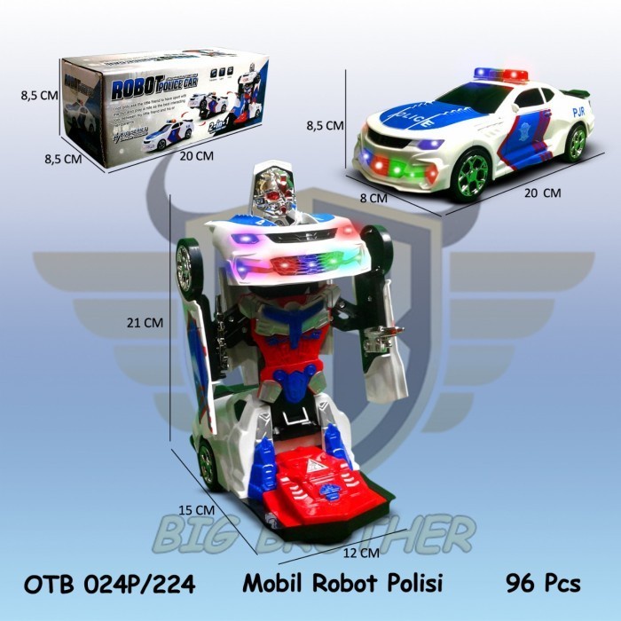 Jual MOBIL MOBILAN ROBOT TRANSFORMERS POLISI MAINAN ANAK LAKI - OTB024P ...
