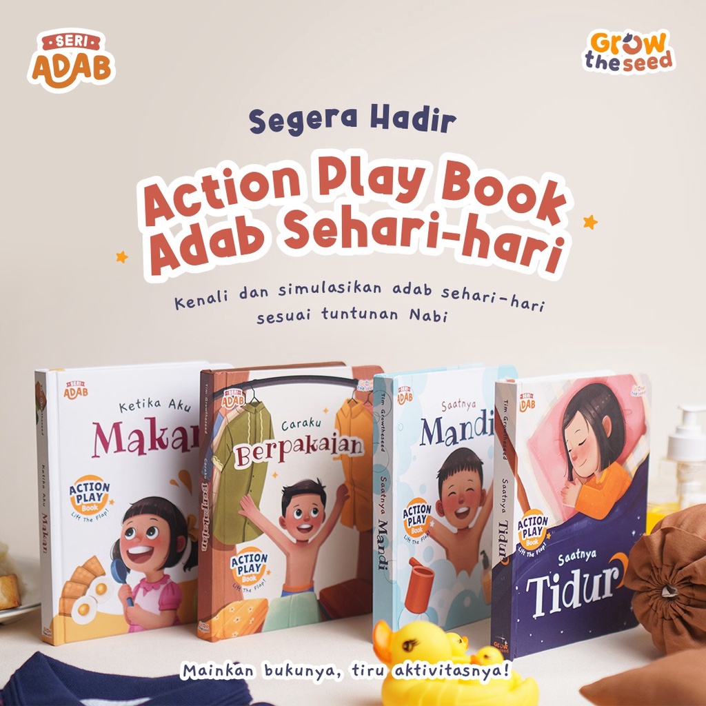 Jual [ABC] READY Action Play Book Seri Adab Sehari-hari Grow The Seed ...