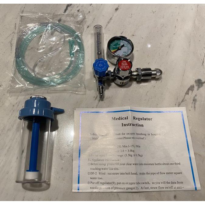 Jual (Ready Stock) Set Regulator Tabung Oksigen Medis O2 Oxygen ...