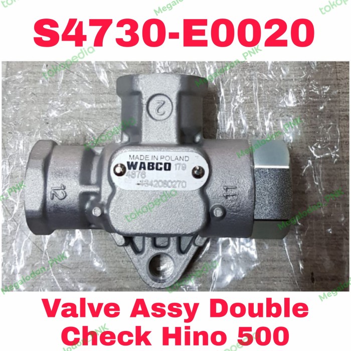 Jual Valve Assy Double Check Hino 500 S4730 - E0020 | Shopee Indonesia