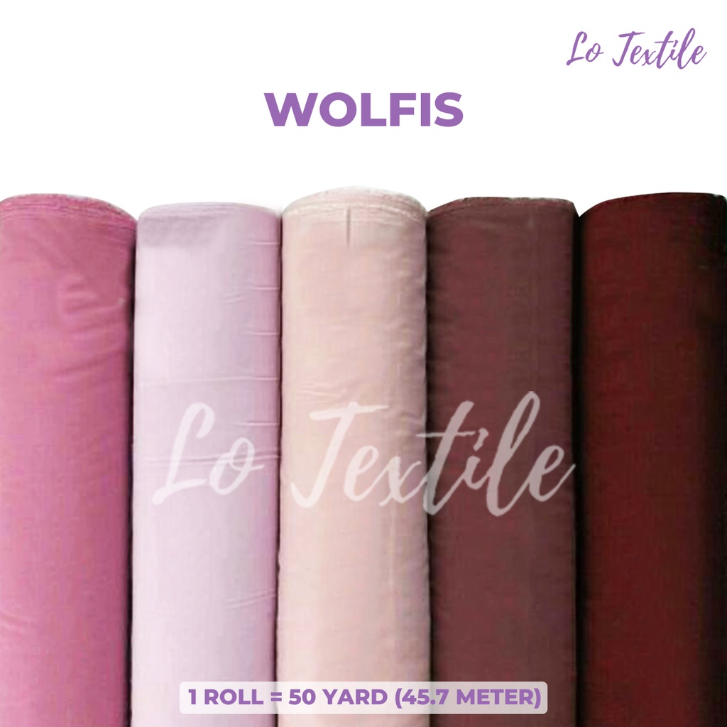 Jual Kain Wolfis Wolvis Wollpeach Wolpeach 1 Roll - Bahan Hijab Gamis Premium 60 Yard | Shopee ...