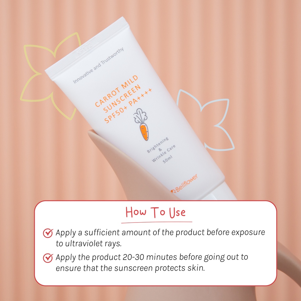 Jual BELLFLOWER : Carrot Mild Sunscreen (50 ml) | Shopee Indonesia