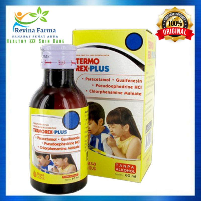Jual Termorex Plus Sirup Syrup 60ml & 30ml, Obat Batuk, Pilek, Flu ...