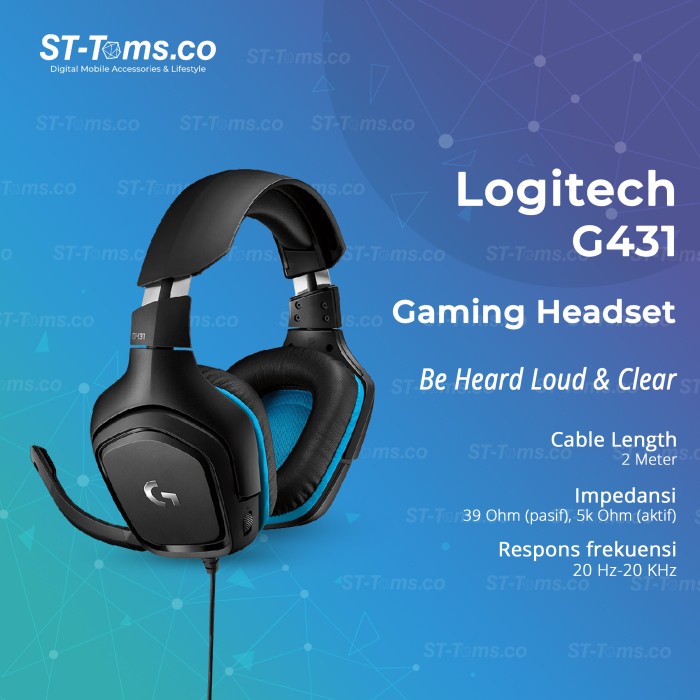 Jual Logitech G431 7.1 Surround Gaming Headset | Shopee Indonesia