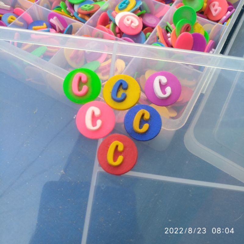 Jual Huruf abjad C bahan Karet 10pcs (warnaRandom) | Shopee Indonesia